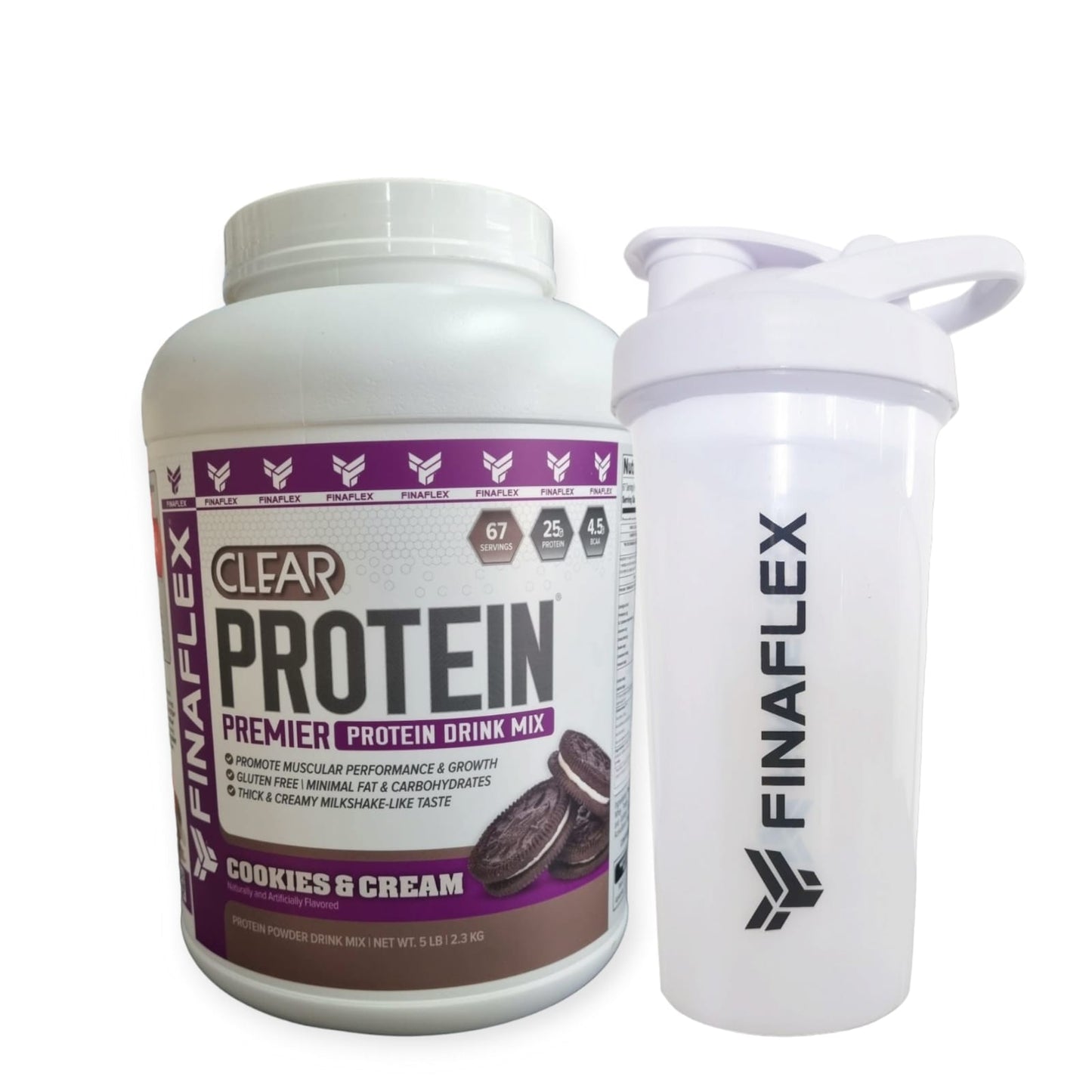 PACK PROTEINA CLEAR 5LBS + SHAKER - FINAFLEX – SportNutriShop